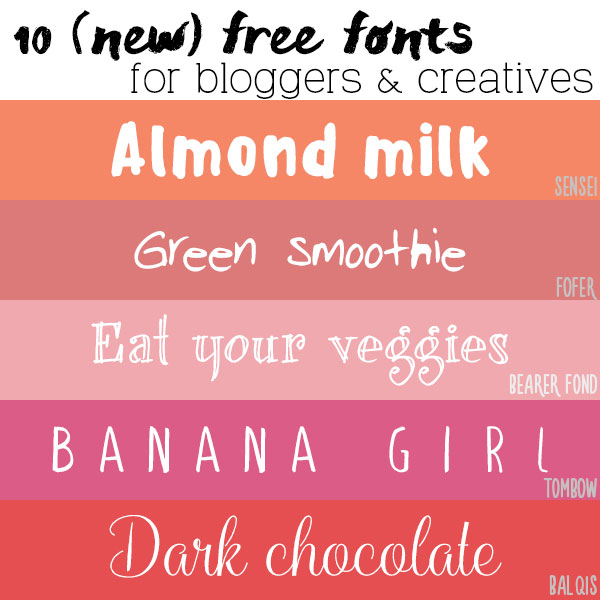 10 free fonts for bloggers & creatives - Seven Roses