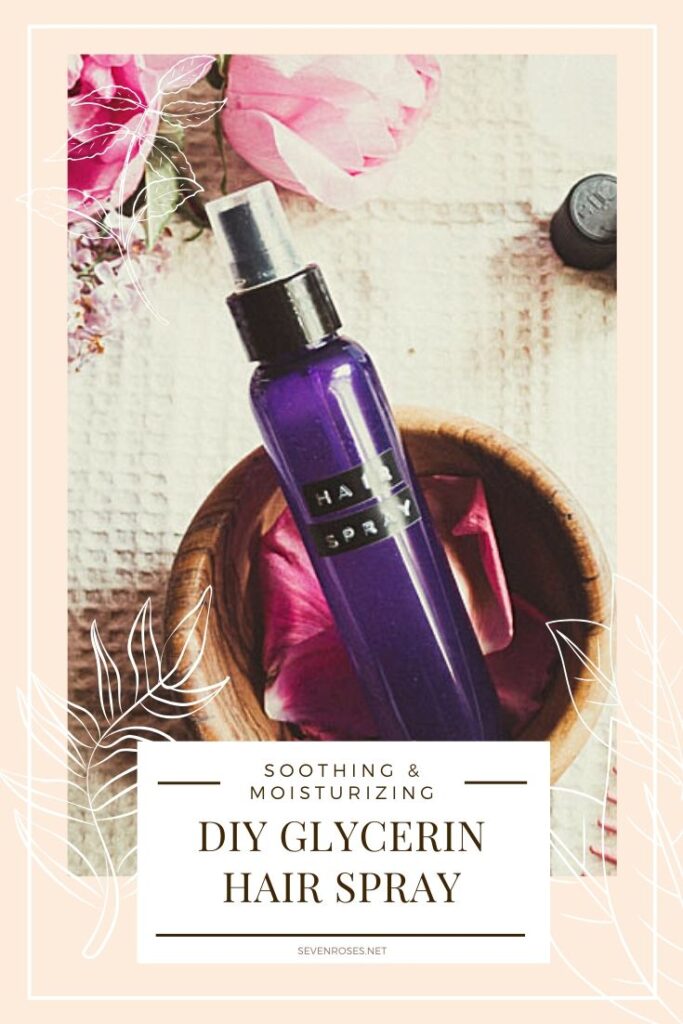 DIY Glycerin hair spray with Aloe Vera and Rose Water for curly and ...